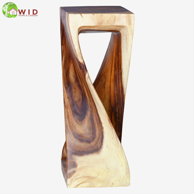 Large Twist Stool - Hand carved stools from the tropics of North Thailand