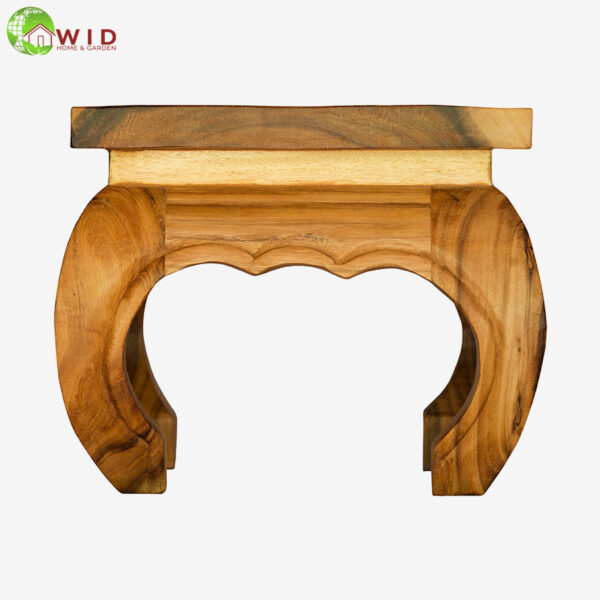 Small Opium Table - wood table opium plant stand stool table curved legs